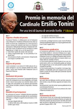 Premio in memoria del Card. Tonini – Arcidiocesi di Ravenna-Cervia